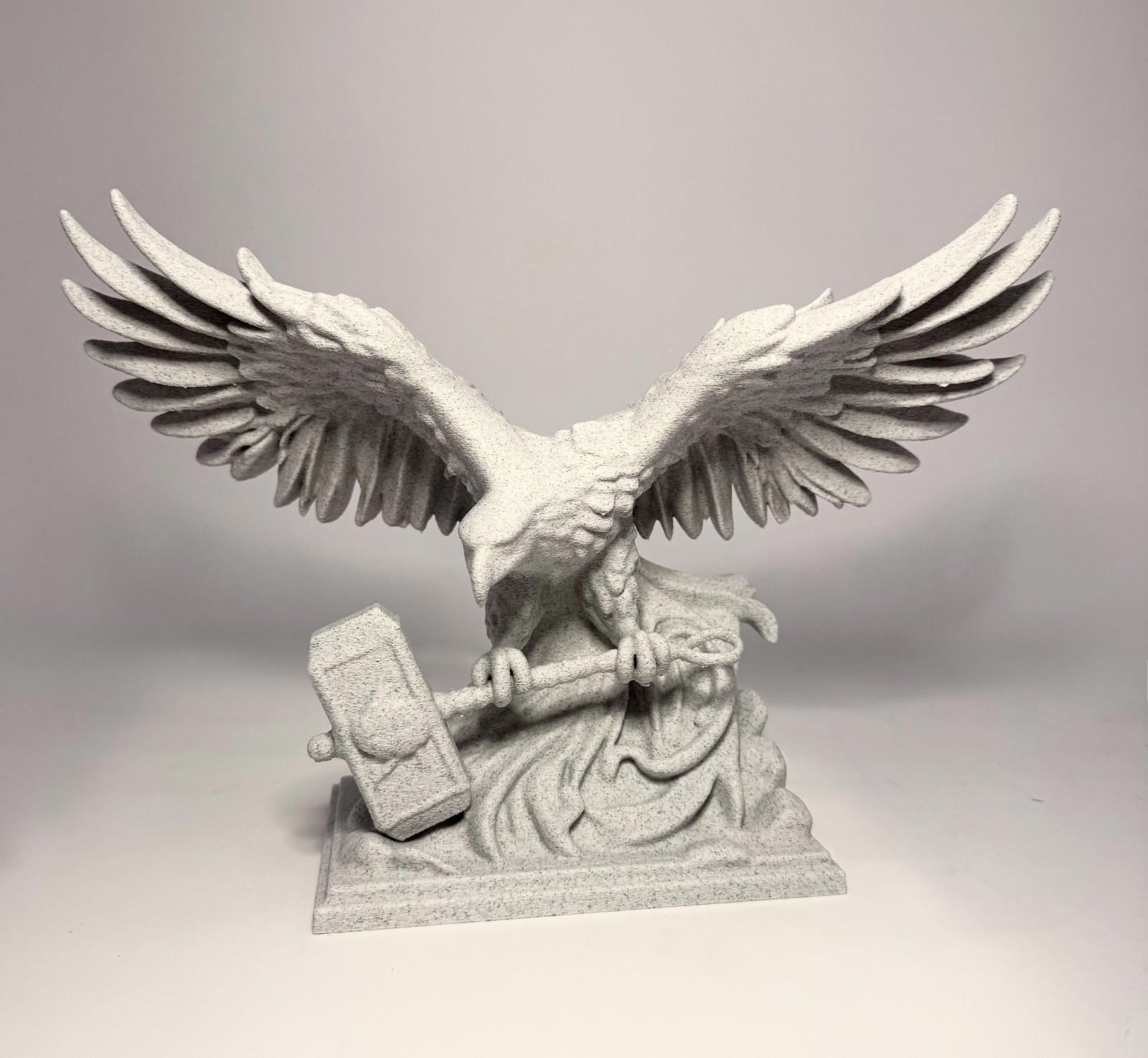 3D Printed Eagle and Mjolnir - Stone Looking PLA – Vaulted Treasures ...
